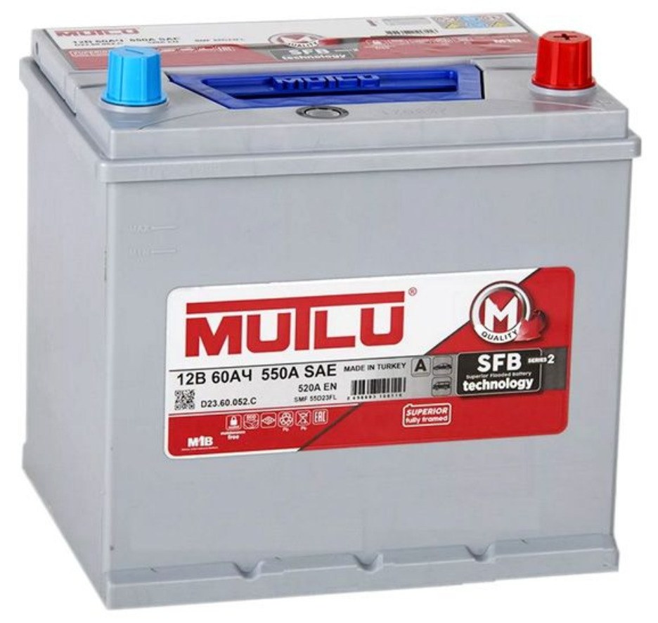 Купить Аккумулятор MUTLU SFB JIS 60 А/ч обратная R+ 232x173x225 EN520 А ...